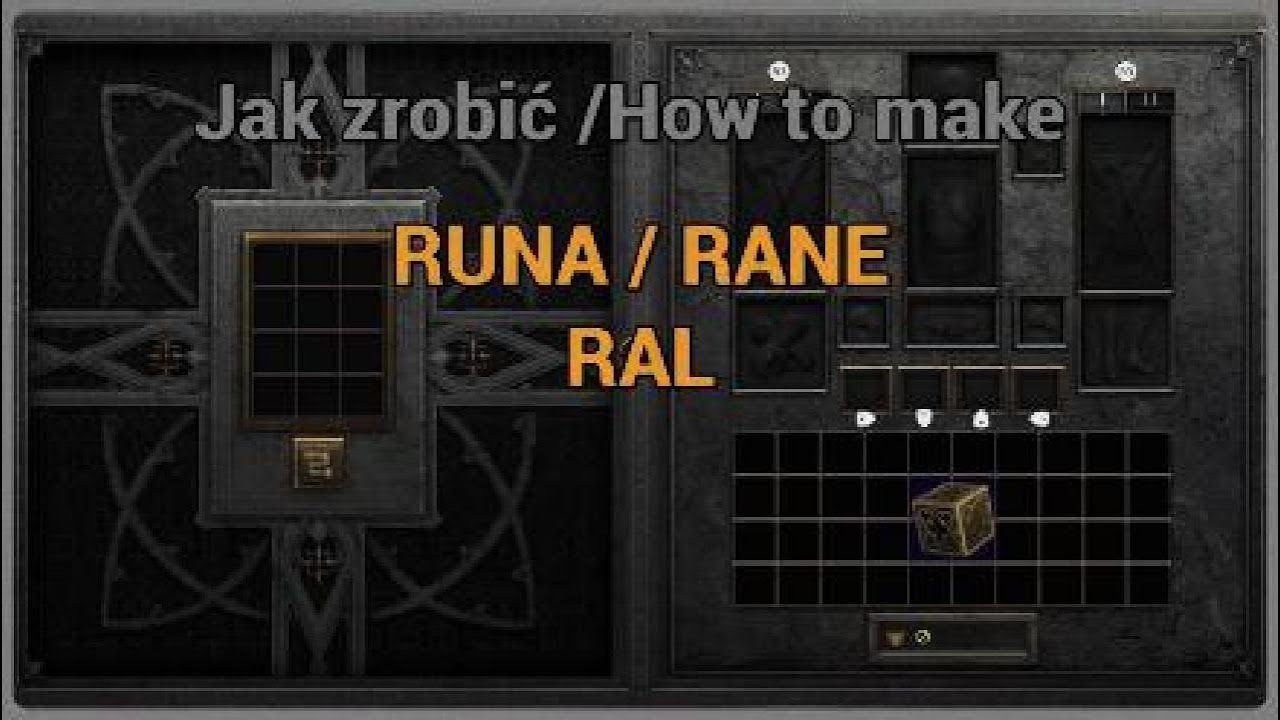 Diablo 2 Resurrected - Jak zrobic /How to make Runa/Rune RAL - YouTube