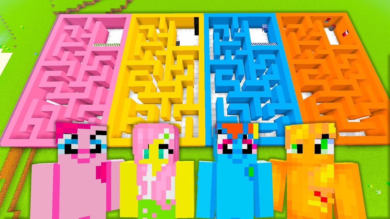 My Little Pony CHOOSE BIGGEST MAZE In Minecraft - YouTube