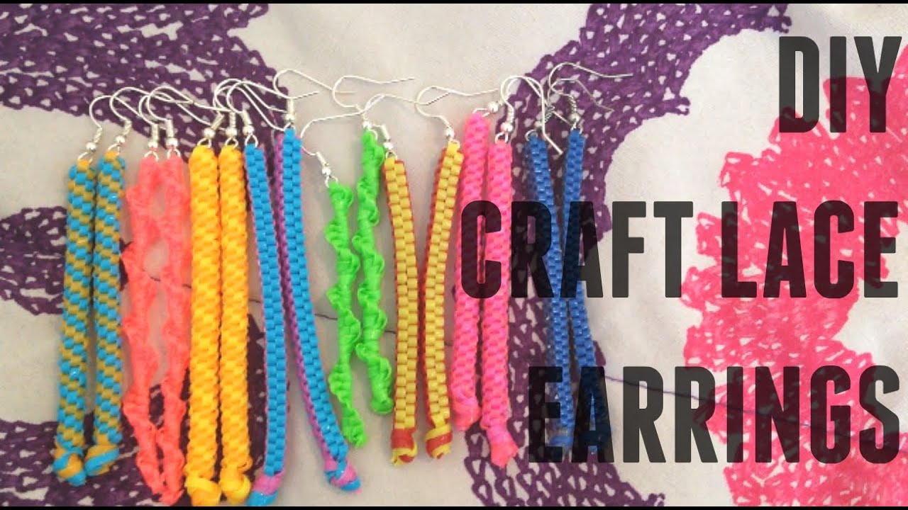 DIY | Craft Lace Earrings - YouTube