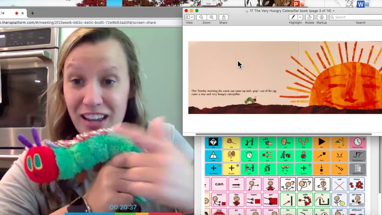 Very Hungry Caterpillar Modified book with AAC - YouTube