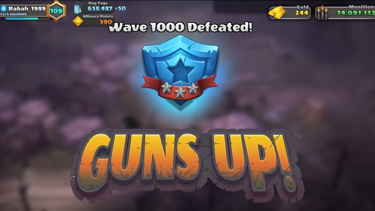 GUNS UP! Wave 1000 - YouTube