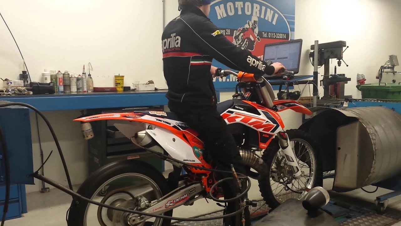 KTM125 sx Dyno run 41HP - YouTube