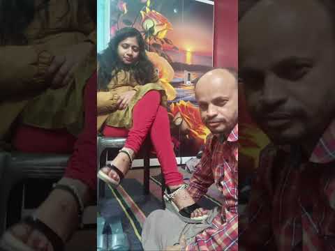 Indian female feet stool