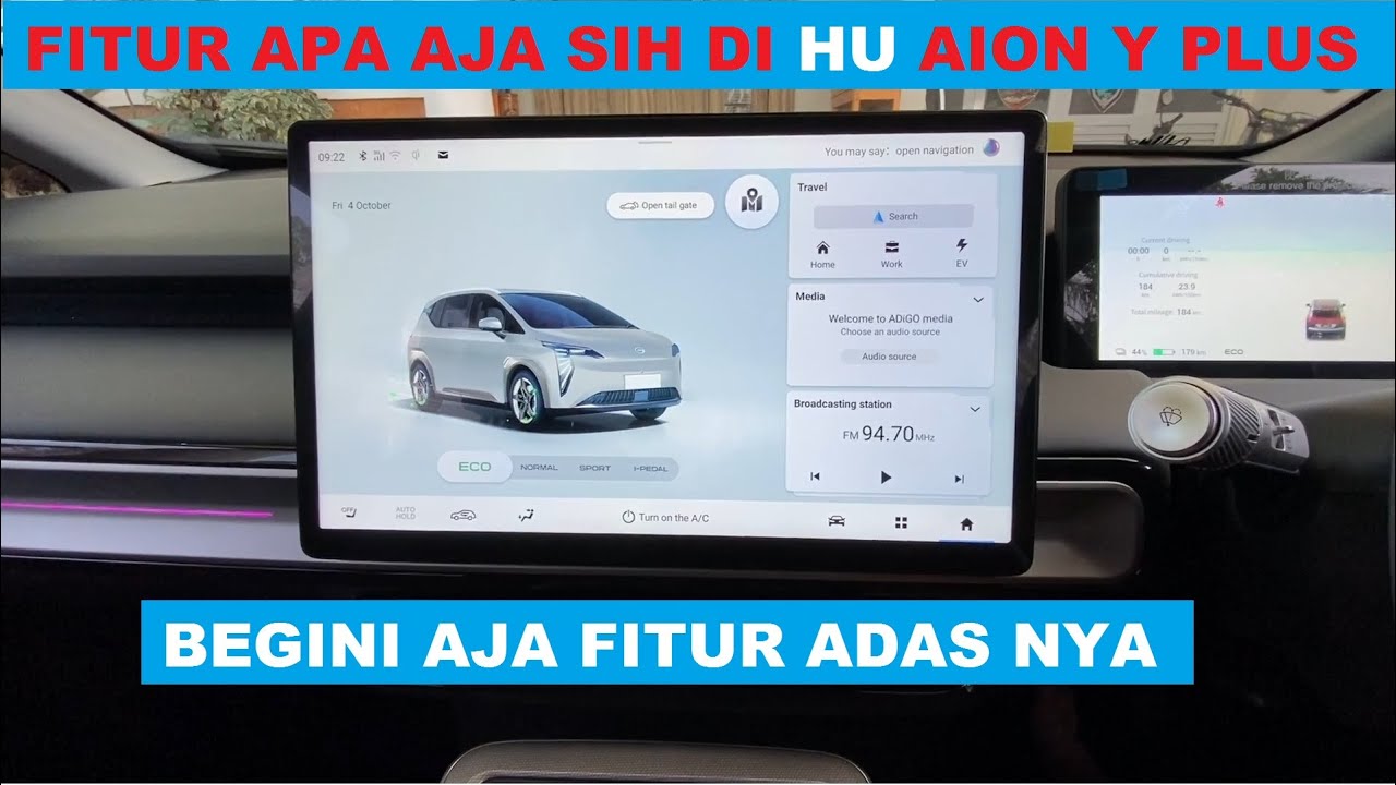 Fitur Apa aja di HU nya GAC Aion Y - YouTube
