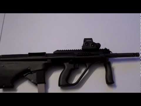 Steyr AUG Z A3 9x19mm Eotech XPS3-2 optic - YouTube