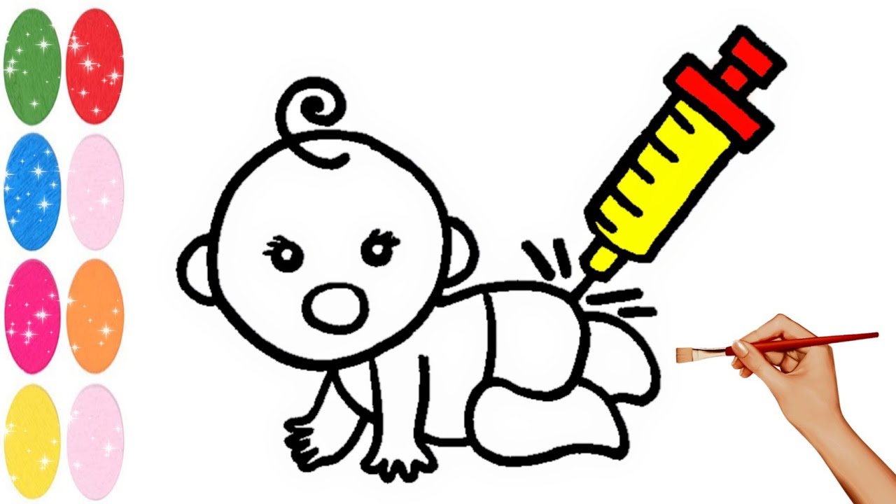 How To Draw a Baby |Bolalar uchun chaqaloq chizish |Menggambar bayi ...