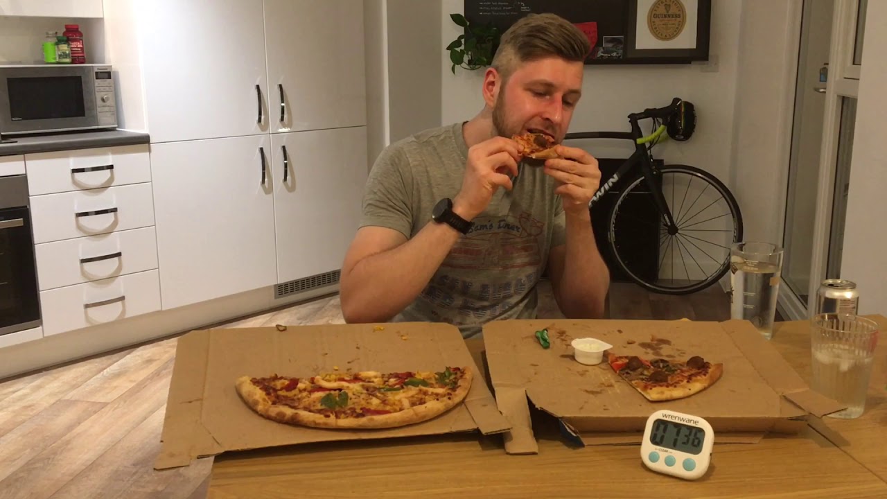 MAX VS FOOD - TWO LARGE DOMINOS PIZZA CHALLENGE - YouTube
