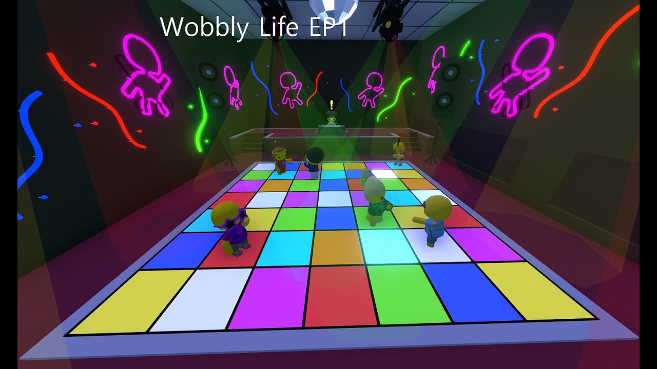 Wobbly Life EP1 I won disco party!!! - YouTube