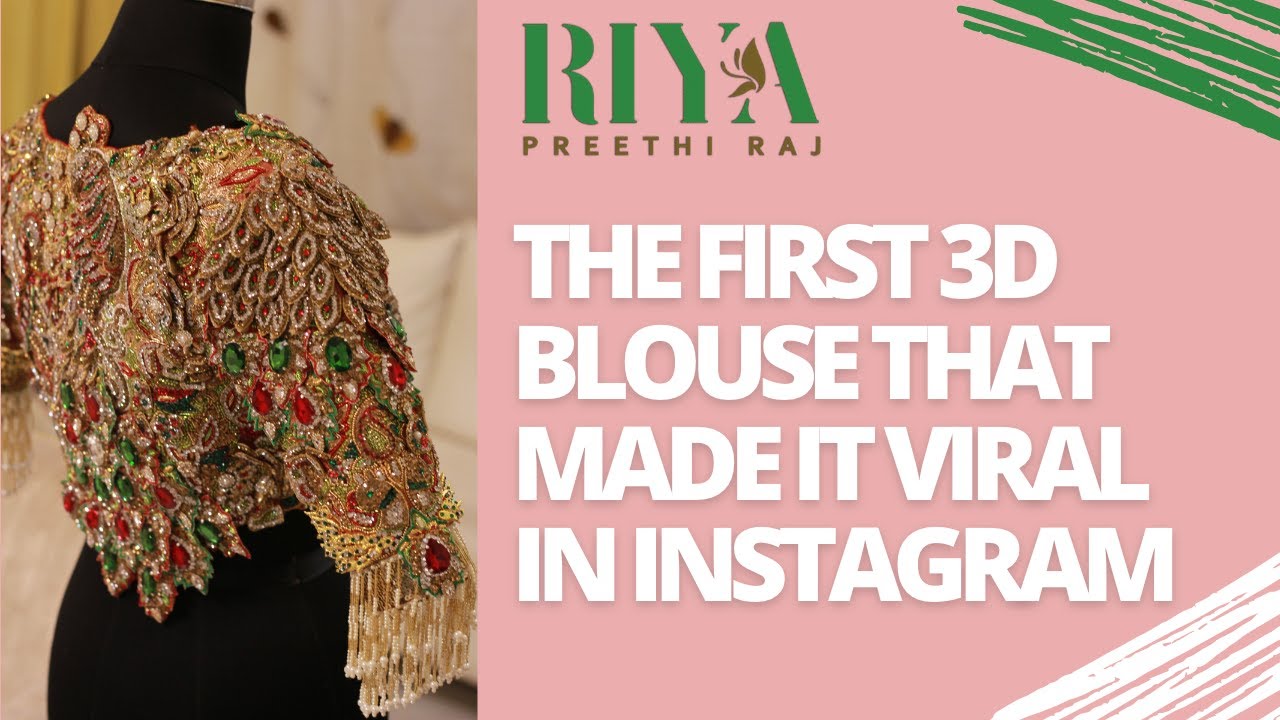 Grand 3D Peacock Blouse | Original Creation from Riya By Preethi Raj ...