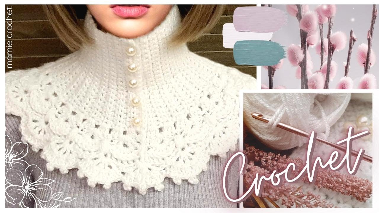 🧶ADORABLE COL VICTORIEN ROMANTIQUE OU GOTHIQUE, RAPIDE CROCHET 🧶TUTO ...