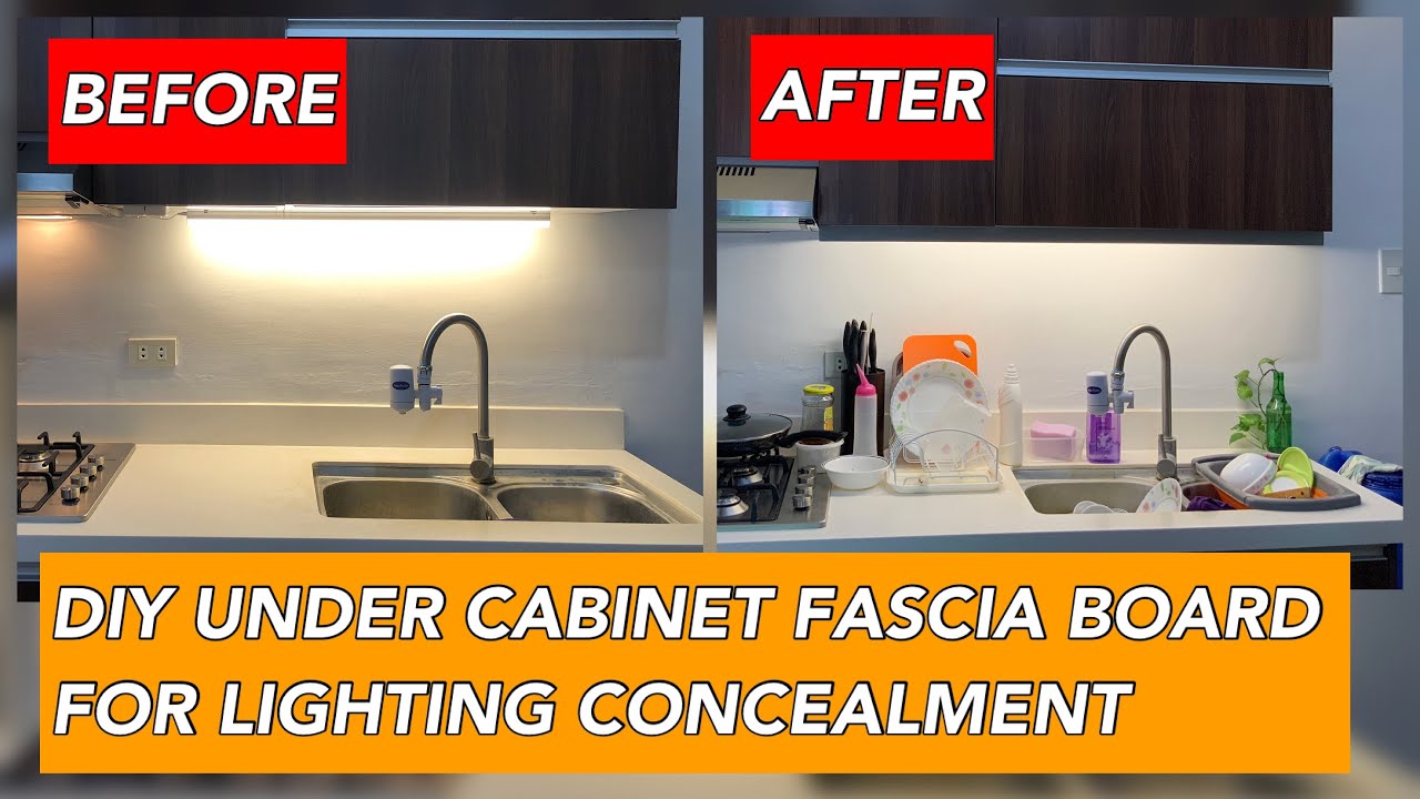 DIY UNDER CABINET FASCIA BOARD | LIGHTING CONCEALMENT | TEAM LUCKY ...