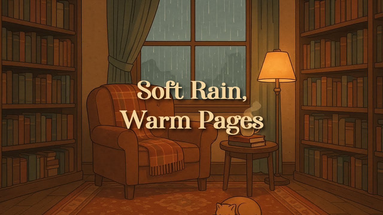 Soft Rain, Warm Pages | Cozy Vintage Library Ambience | Lofi Hip Hop ...
