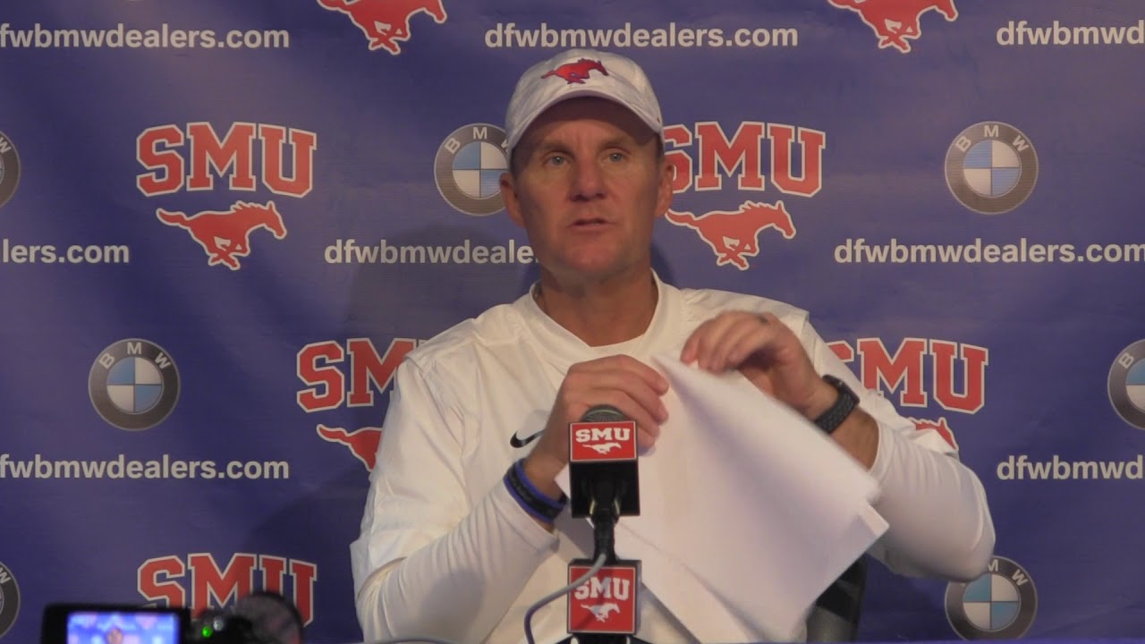 Nov. 4, 2017: SMU vs. UCF - Chad Morris Postgame Press Conference - YouTube