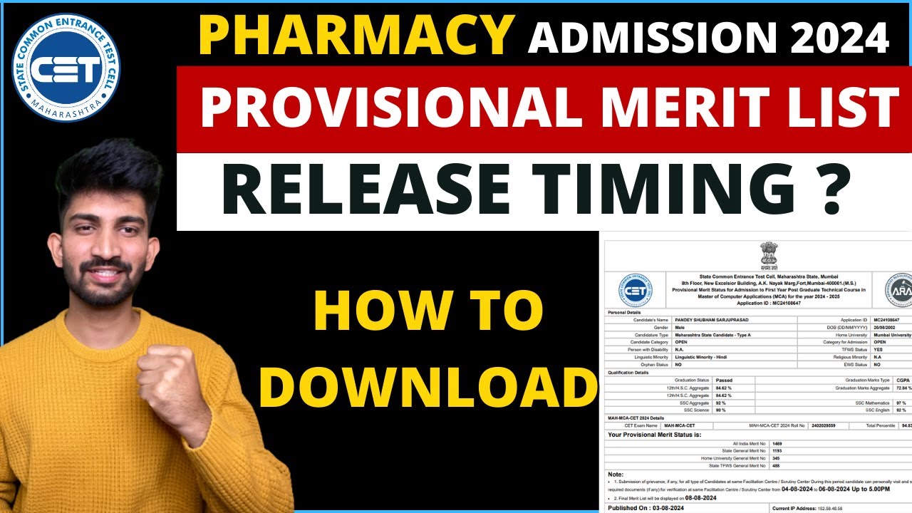 Pharmacy Merit List Release Dates 2024 | When Pharmacy Provisional ...