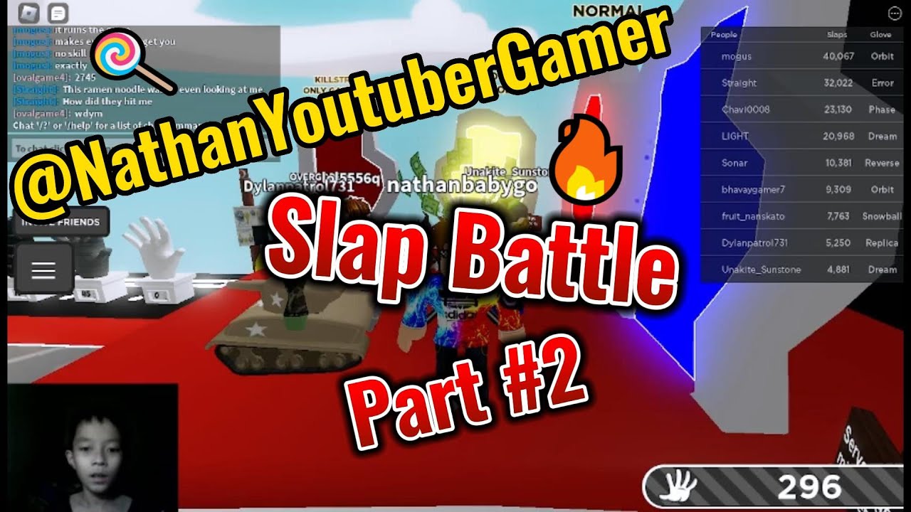 MAIN SLAPPING PEOPLE SLAP BATTLE PART 2 ROBLOX Nathan Youtuber Gamer ...