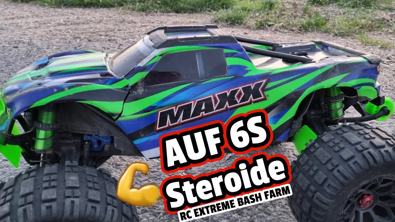 TRAXXAS MAXX V2.5 / 6S Power💥 Rc Monster Truck zu viel POWER ? 4K GERMAN extrem Bash Farm - YouTube
