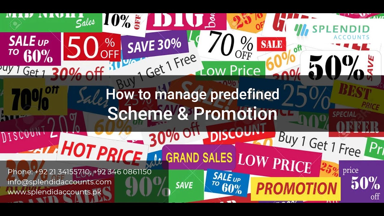 How to manage predefined Scheme and Promotion in Splendid Accounts ...
