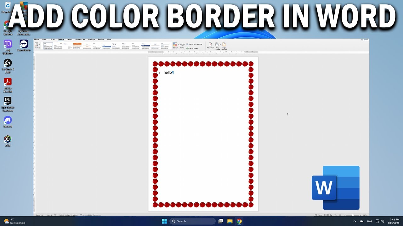 How To Add Color Border in Microsoft Word - Easy Fix - YouTube