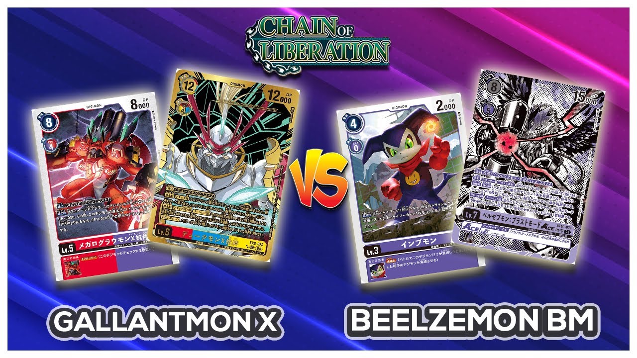Gallantmon X vs Beelzemon Blast Mode | EX-08 Gameplay | Drasil ...