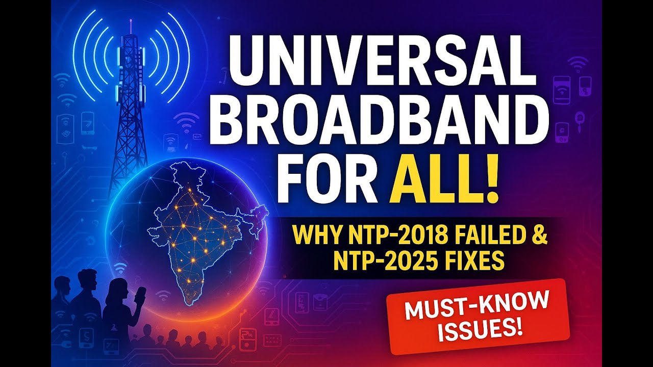 How to Make Universal Broadband a Reality? Why NTP-2018 Failed & What ...
