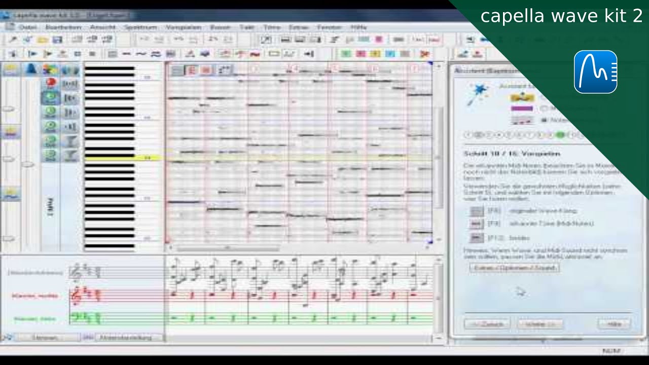 capella wave kit Notenerkennung - YouTube