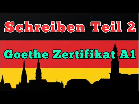 Goethe Zertifikat Start Deutsch A1 : Schreiben Teil 2 - mein ...