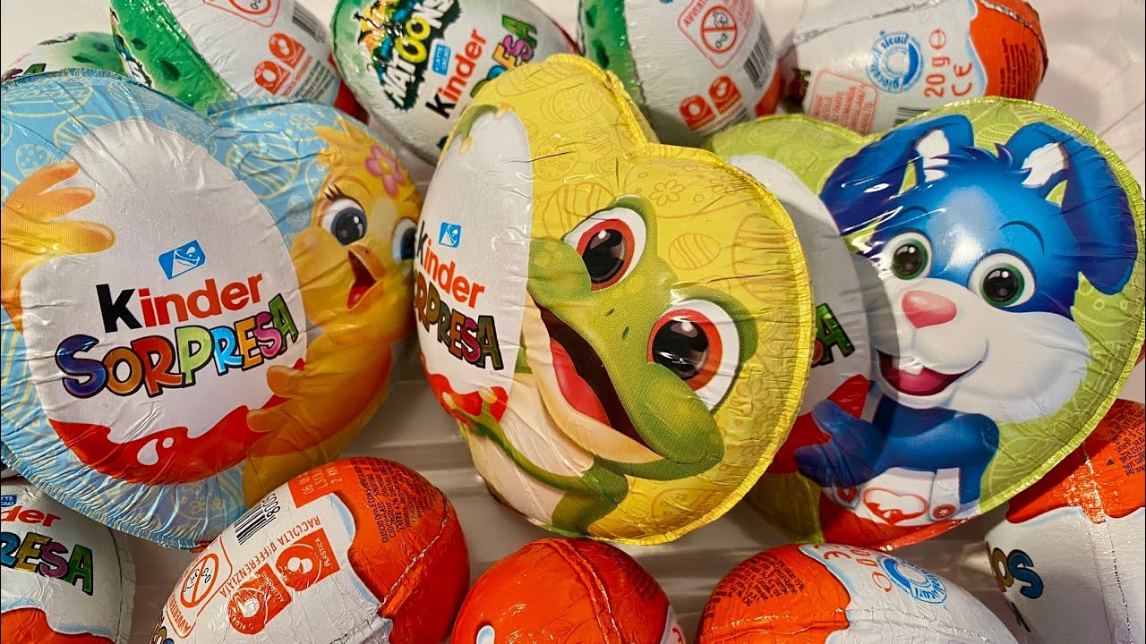 ASMR UNBOXING EASTER KINDER CHOCOLATE HEART SURPRISE!! #easter # ...