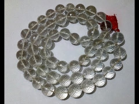 Sphatik Mala: Beautiful Super Diamond Cutting Sphatik Mala(Kantha ...