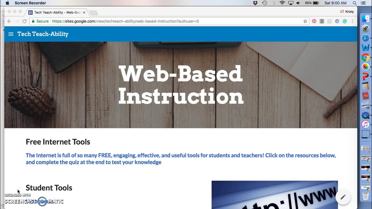 Web Based Instruction Student Tools - YouTube