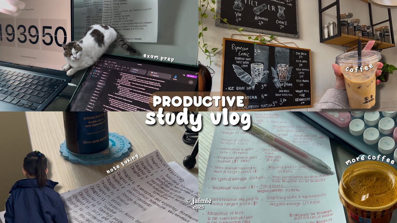study vlog 📚⌨️ | 56 hours of PRODUCTIVE yet CHILL exam prep, revision ...