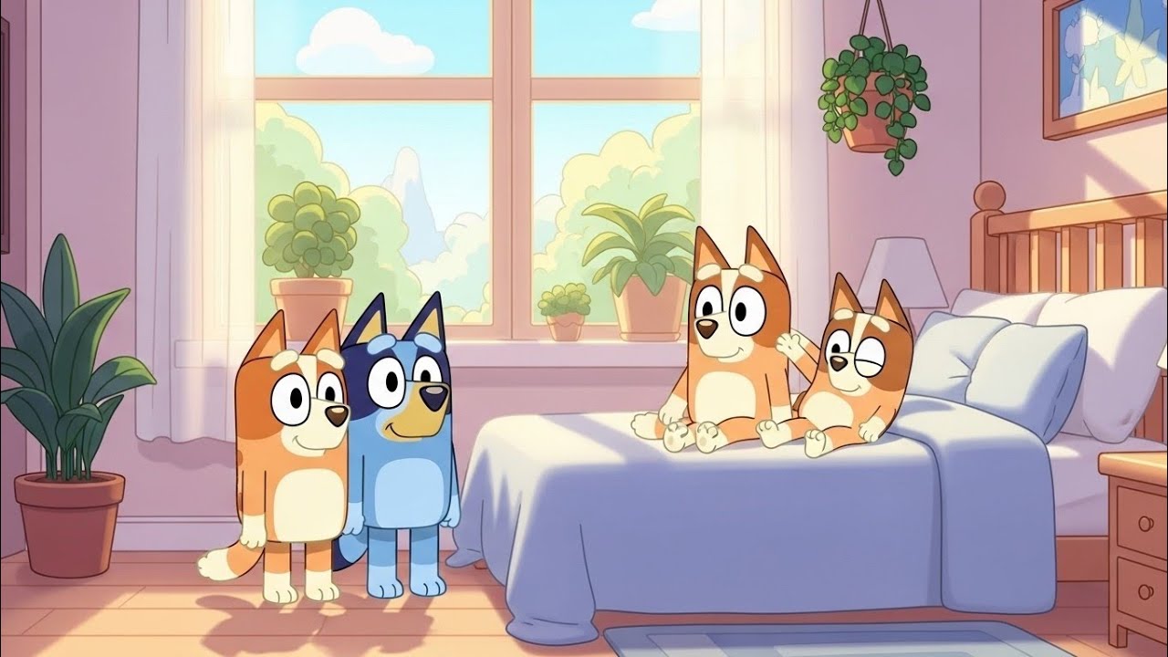 Bluey and Bingo’s Funny Bedroom Adventure with Dad | Cute Family ...