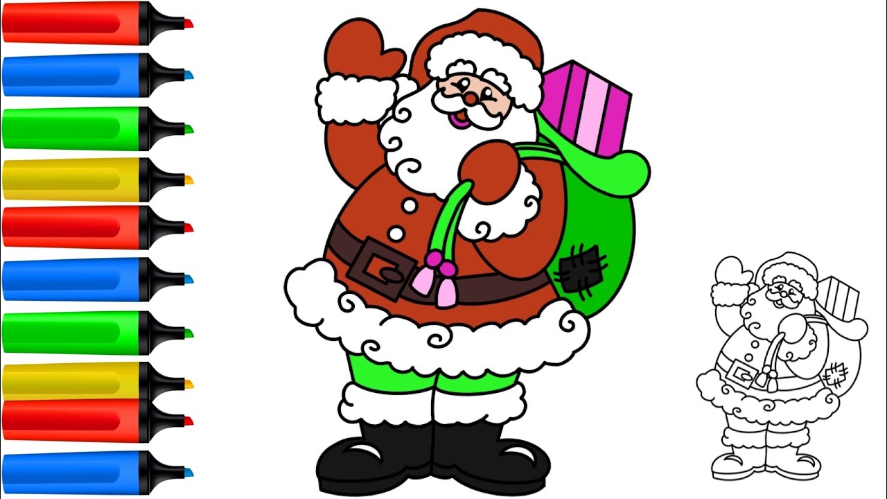 Santa Claus | How to draw Santa Claus | Noel Baba Çizimi ve Boyama # ...