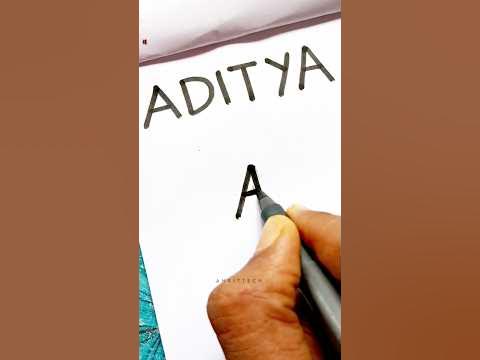 ADITYA NAME LOGO | MAKE STYLISH LOGO DESIGN #viral #shorts #trending ...