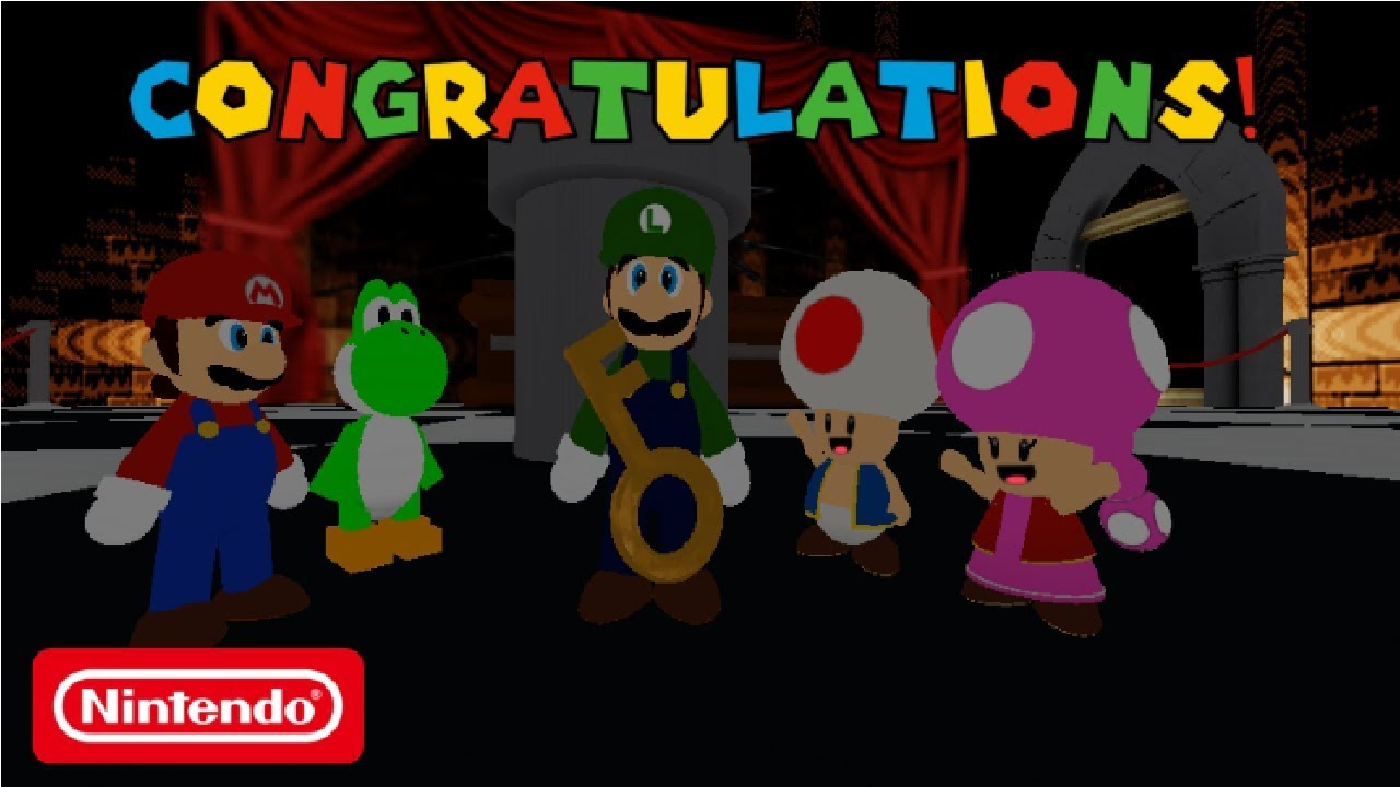 Super Mario: Escape From Bowser Island | Congratulations Luigi! - YouTube