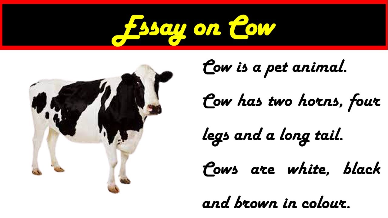 Essay on Cow / 10 Lines on Cow / Speech on Cow / #cow / Smart Study ...