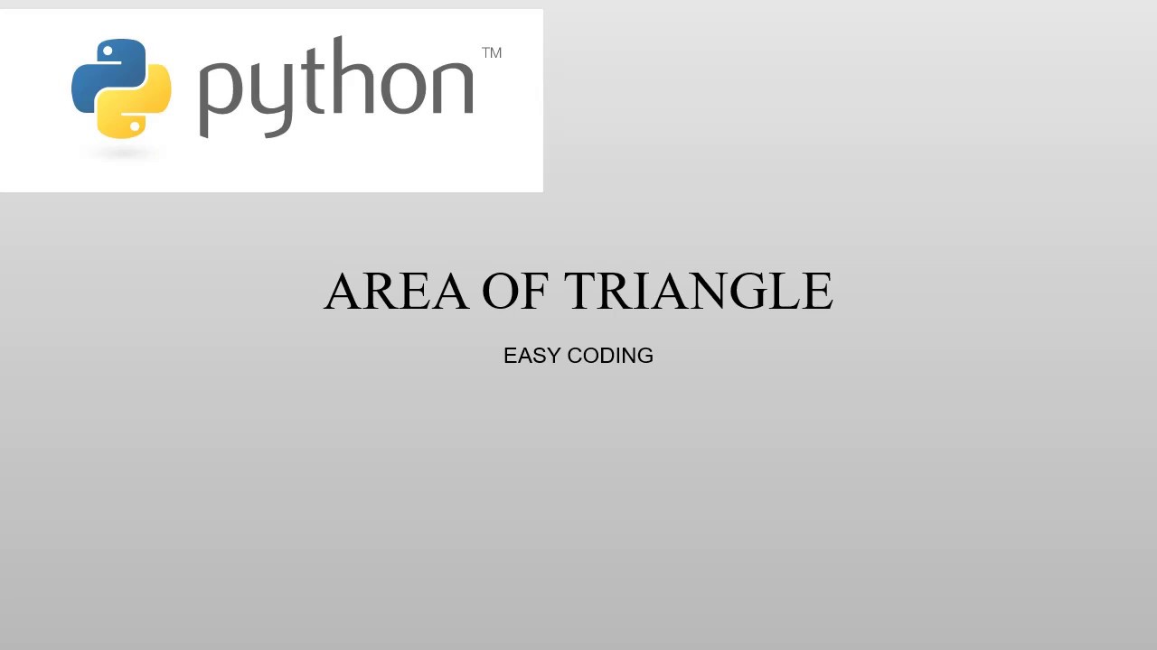 Python Program To Find The Area Of A Given Trianglepython Programs 5281