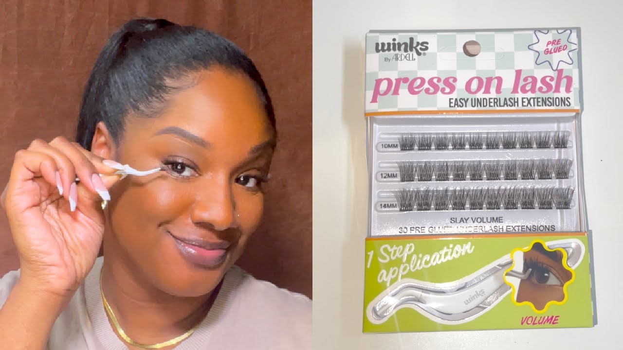 Easy Under-Lash Extensions 🤨 NO GLUE NEEDED | Winks by Aedell - YouTube