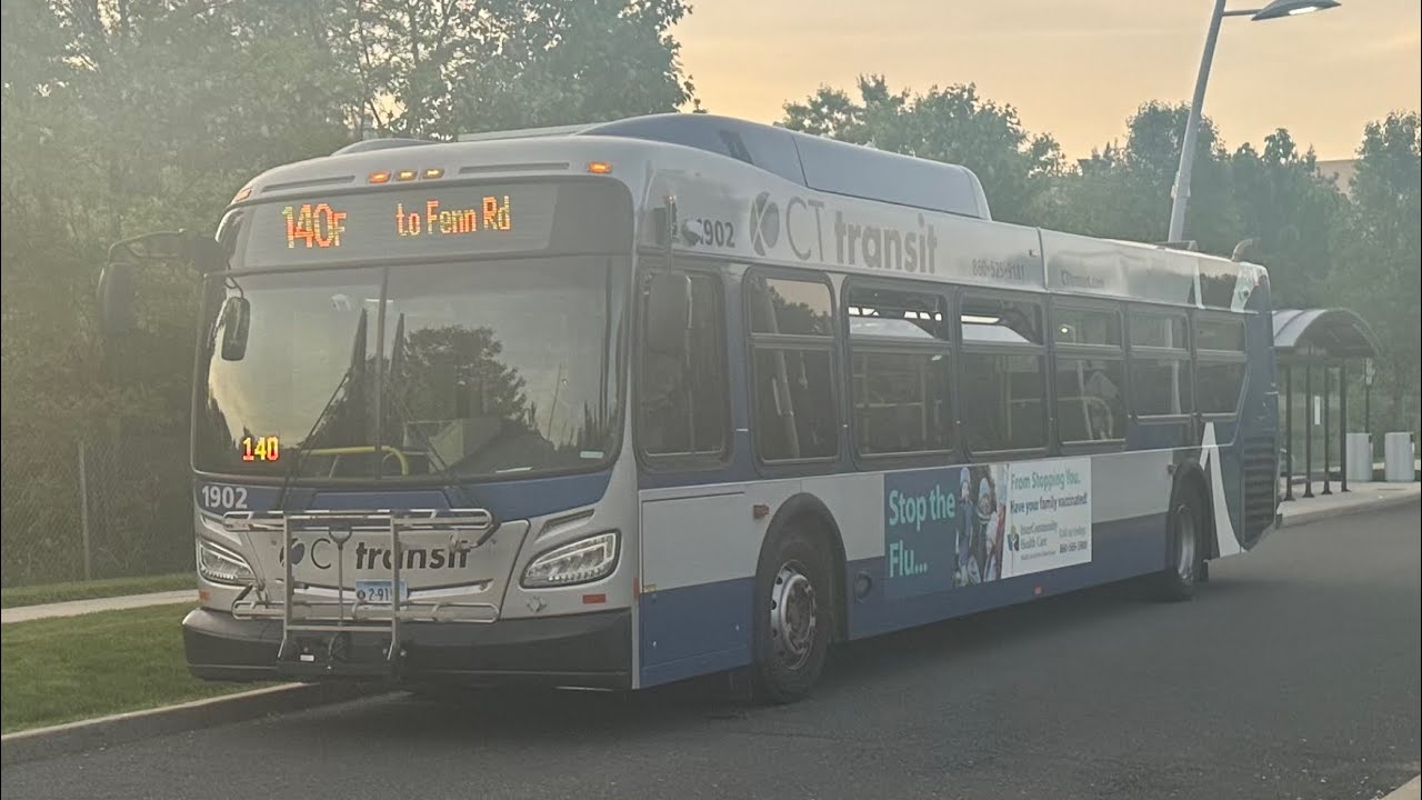 CTtransit 2019 New Flyer Industries XD40 #1902 Ride on route 140F - YouTube