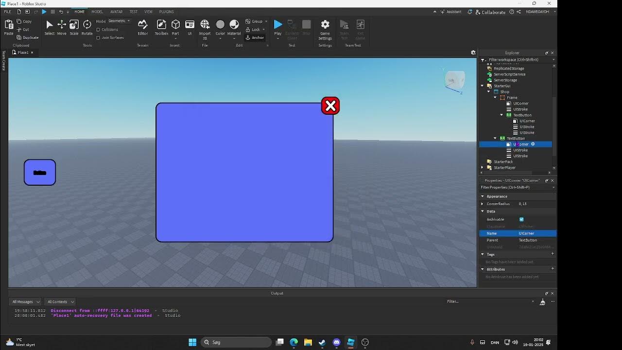 How to create a simple GUI system OPEN & CLOSE ( Roblox Studio ) - YouTube