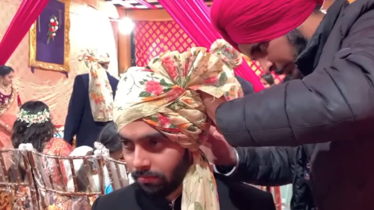 how to tie hindu wedding turban easy way, jodhpuri style safa perfect ...