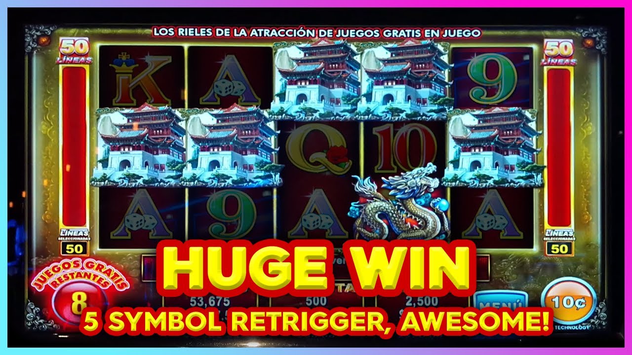 INSANE!! 5 Symbol RETRIGGER!! Huge WIN on Dragon Climber Slots! - YouTube