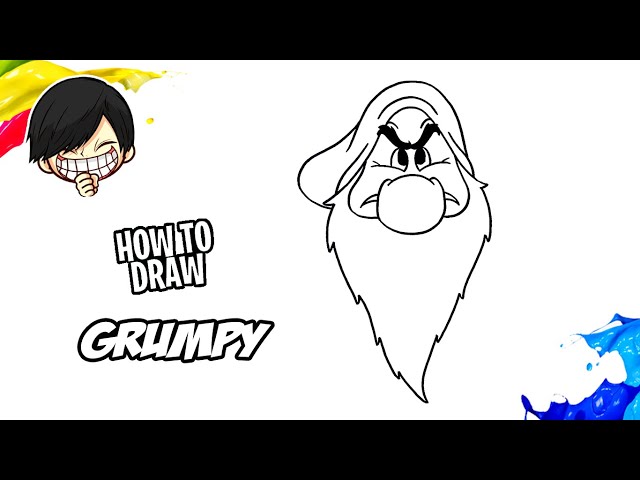Grumpy Dwarf Drawing