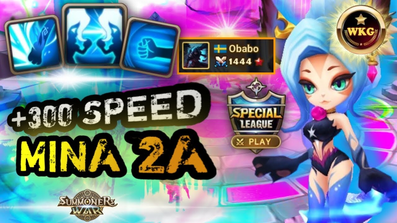 OBABO PICK +300 SPEED MINA 2A IN RTA SPECIAL LEAGUE SUMMONERS WAR - YouTube