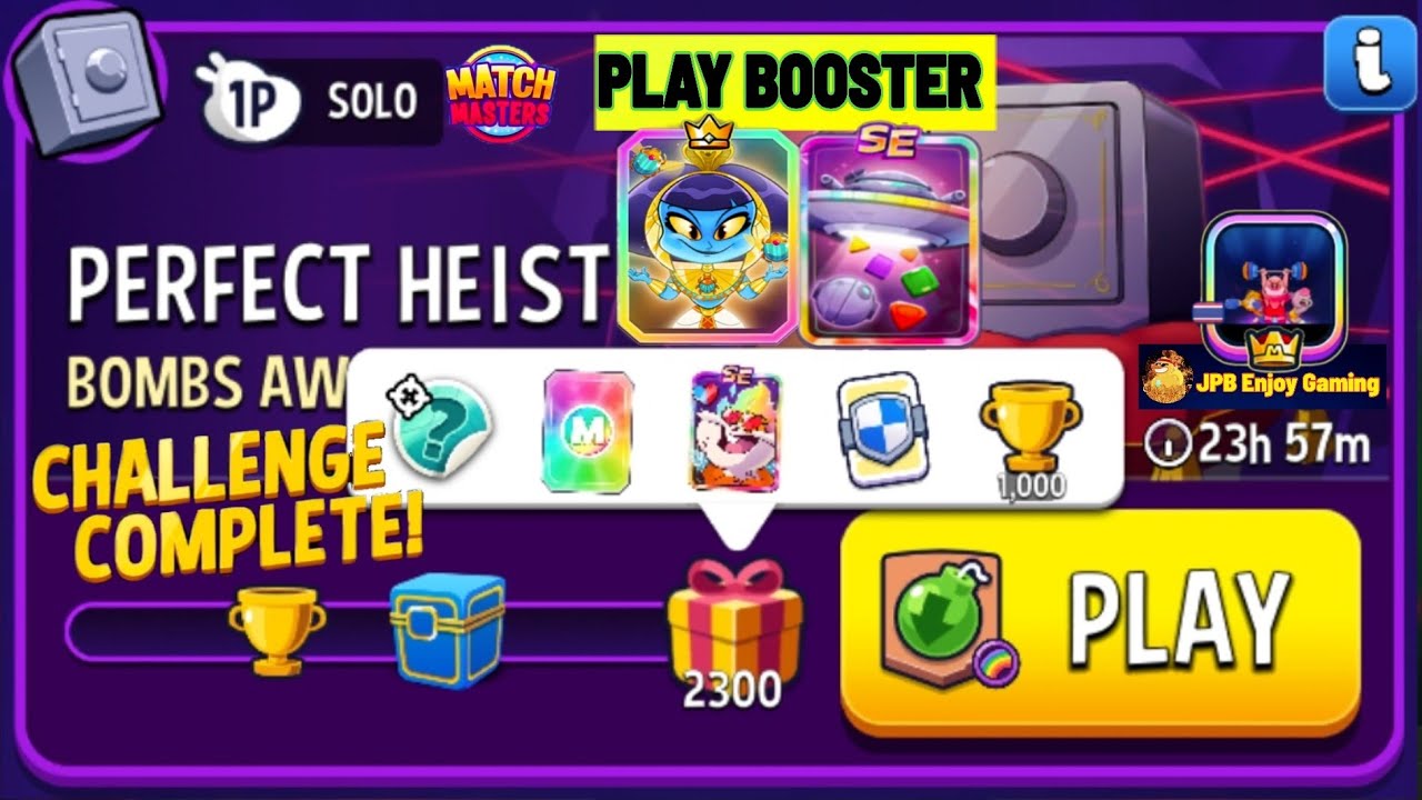 Bombs Away+Rainbow Solo Challenge Perfect Heist/ 2300 Score/ Match Masters - YouTube