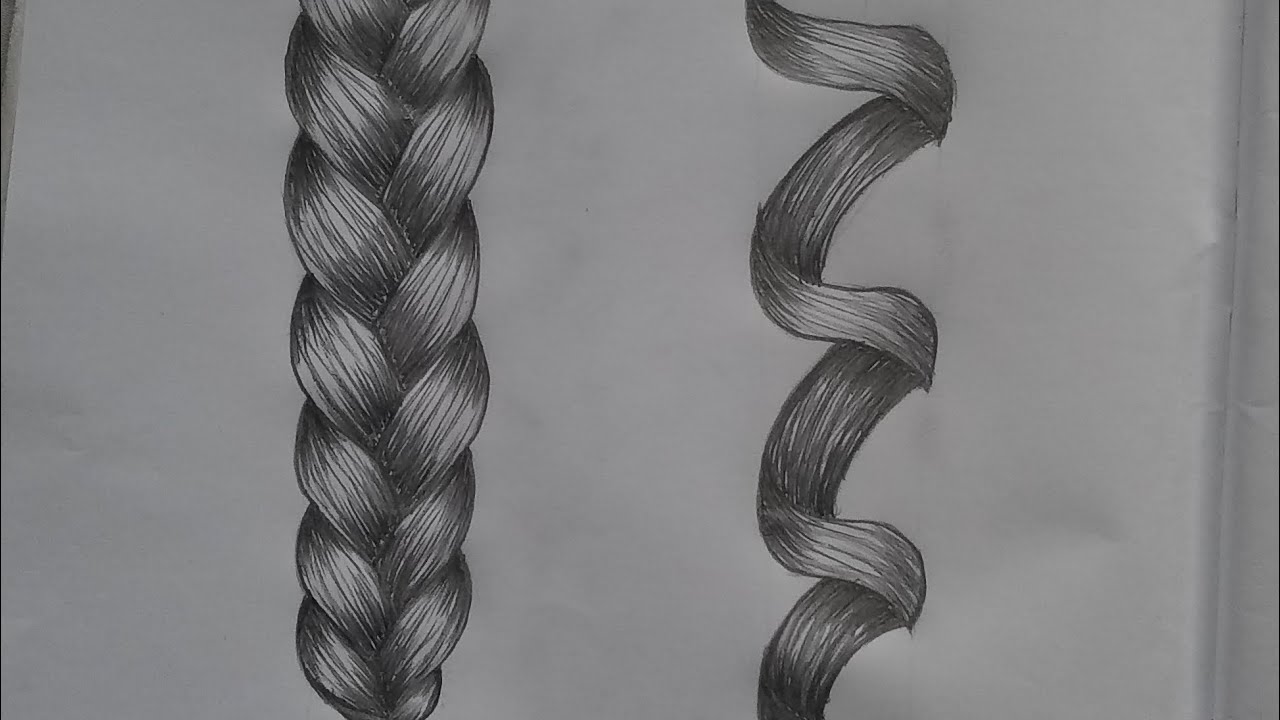 How to draw Braids and Curly hair || Step By Step for beginners - YouTube