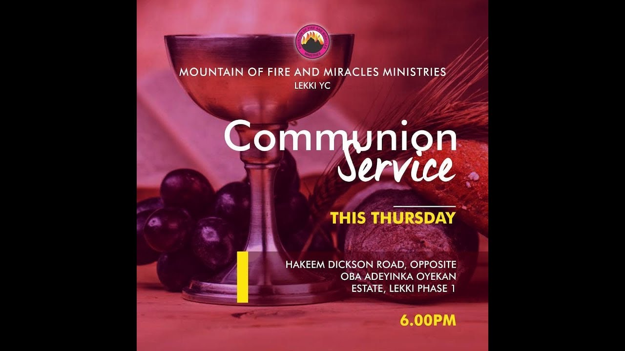 Welcome to the MEAL OF POWER Service, the Holy Communion [ 21st March ...