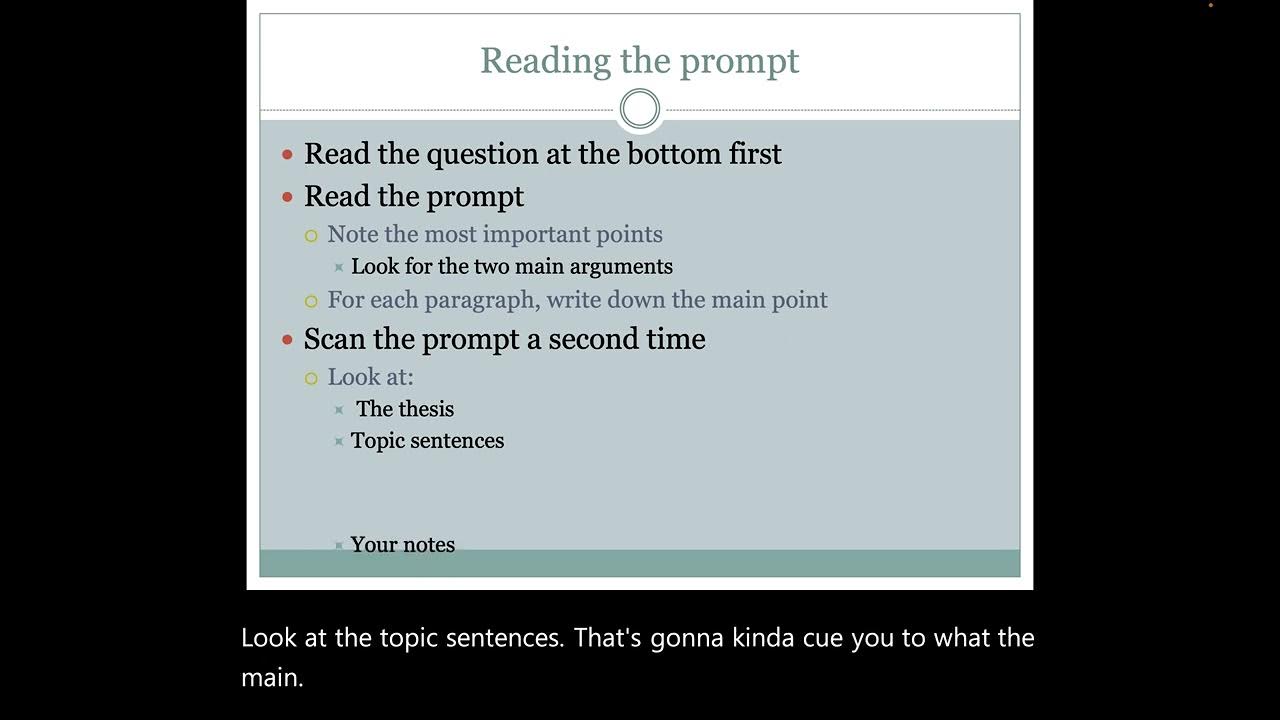 Timed essay strategies - YouTube