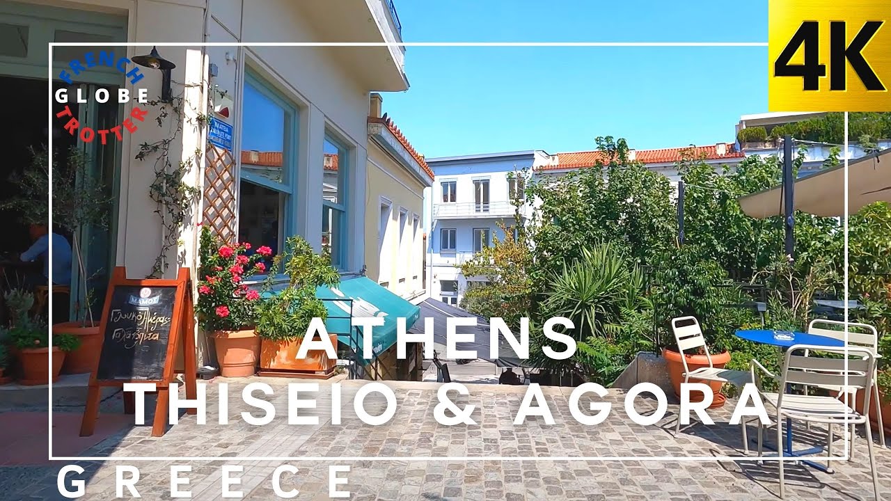 Greece ATHENS Walk 🇬🇷 Thiseio — Ancient Greek Agora [4K] Θησείο ἀγορά ...