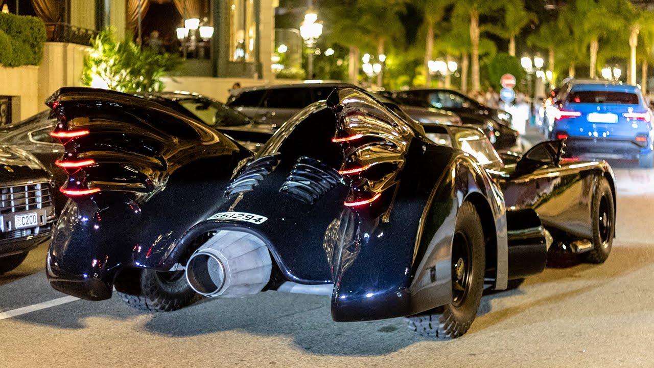 ARAB BATMOBILE DRIVES IN MONACO IN THE NIGHT | 2022 HQ - YouTube