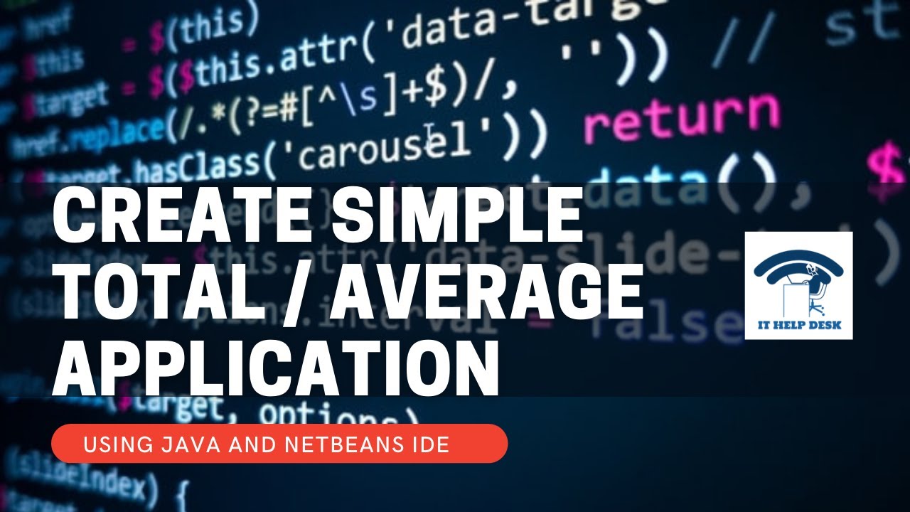 Java Simple Total/Average Application - YouTube